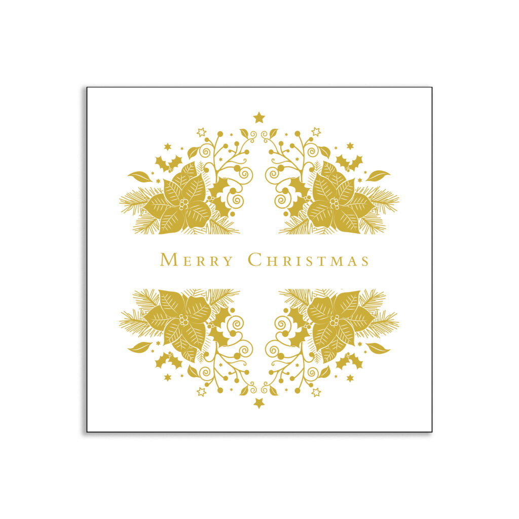 Poinsettia Christmas Tree Cards - Foiled (Reflection Collection ...
